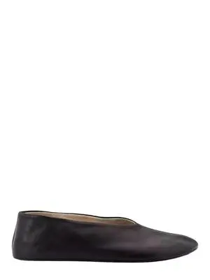 THE ROW Stella Slippers Black
