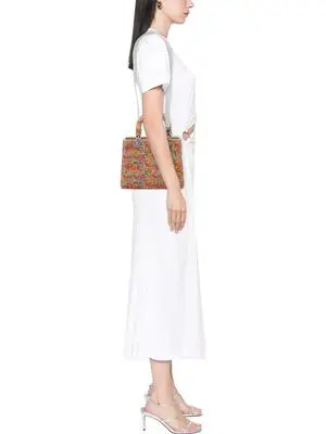 Dior 2013 Medium Multicolor Tweed Lady Satchel - Multicolour