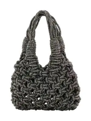 HIBOURAMA Mini Vannifique Crystal-embellished Tote Bag - Grey