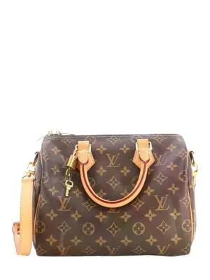 LOUIS VUITTON Speedy Bandouliere Bag Monogram Canvas 25 Satchel - Brown