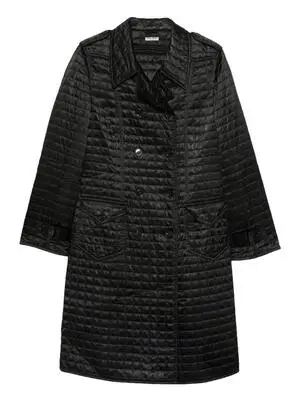 MIU MIU 2000s Quilted Double-breasted Coat