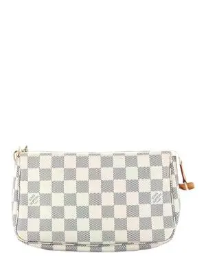 LOUIS VUITTON Pochette Accessoires Damier Clutch Bag - White