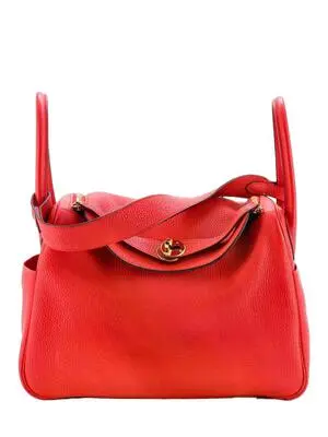 Hermès Lindy Bag Clemence 30 Shoulder Bag Red