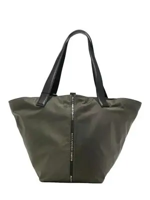 ALEXANDER SMITH Large Laurent Logo-tape Leather Tote Bag - Green