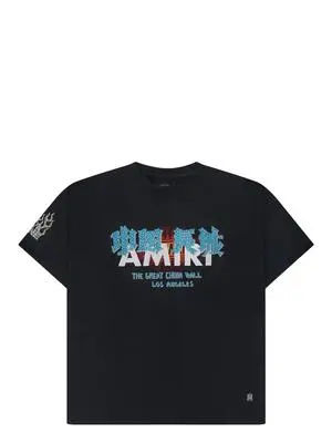 Amiri Crystal-embellished Graphic-print T-shirt - Black