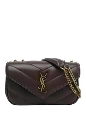 Saint Laurent Mini Loulou Quilted Leather Crossbody Bag - Brown