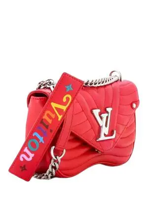 LOUIS VUITTON New Wave Chain Bag Quilted Leather Pm Shoulder Bag