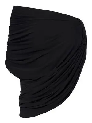 Balenciaga Draped One-shoulder Jersey Top - Black