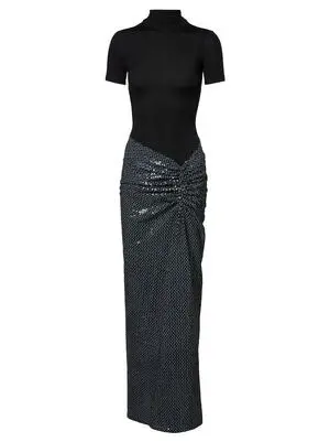 Christopher Esber Opaline Ruched Sequined Gown - Blue
