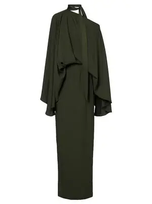 TALLER MARMO Brooks Draped Scarf-detail Gown - Green