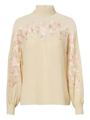 Zimmermann Valiant Embroidered Blouse - Beige