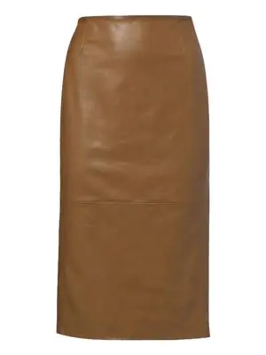 Dorothee Schumacher Sleek Statement Leather Pencil Skirt - Brown