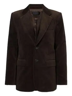 NILI LOTAN Romain Cotton Corduroy Jacket - Brown