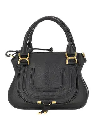 Chloé Grained Leather Small 'marcie' Bag - Black