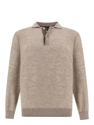 Paul & Shark Piuma Wool Polo Shirt - Cobblestone