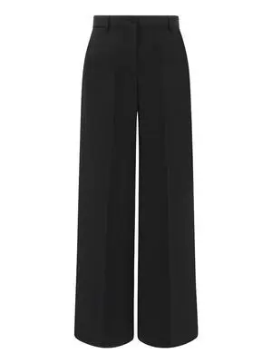 Paul & Shark Tech Wool Palazzo Trousers - Black