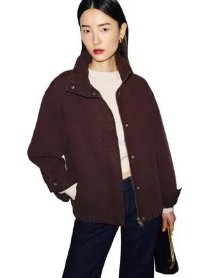 REFORMATION Andrew Canvas Jacket - Brown