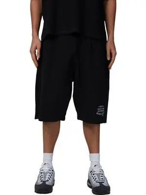 GOOD FOR NOTHING Oversized Wide Leg Icarus Shorts Black