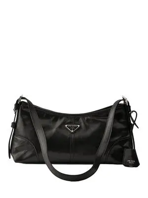 Prada Prada Aimèe Medium Leather Shoulder Bag Black