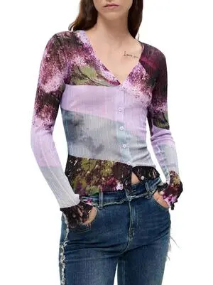 Desigual Thin Gauge Cardigan - Pink