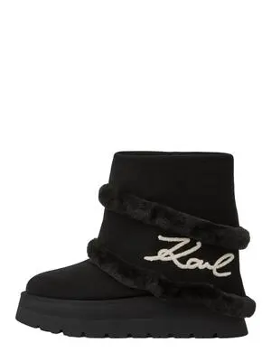 Karl Lagerfeld Skylar Fold-down Boots - Black