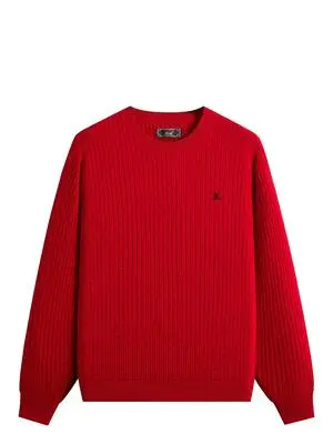 Kith Basketweave Tilden Crewneck Sweater 'fame - Red