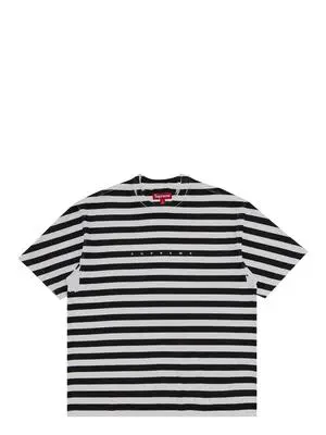 Supreme Overprint Stripe Short-sleeve Top - Black