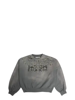 SATOSHI NAKAMOTO Crystal Castle Crewneck 'washed - Grey