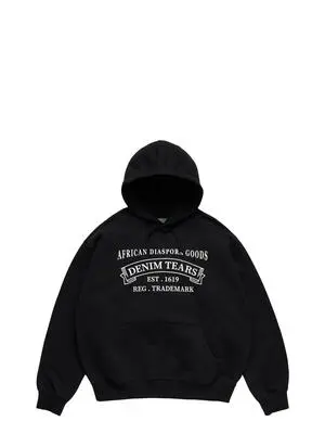 DENIM TEARS Adg Stamp Hoodie - Black