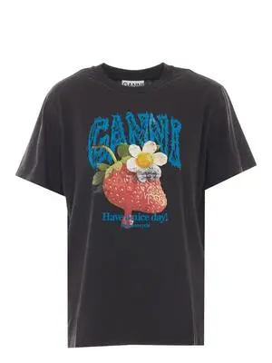 GANNI Ganni Women T-Shirt Essential Gray