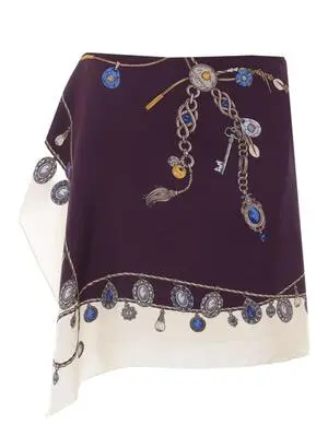 Versace Stolen Jewels Print Skirt - Multicolor