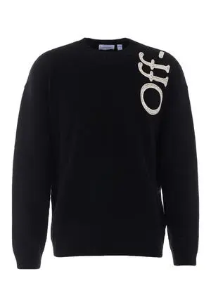 Off-White Vertical Bookish Sweater - Black