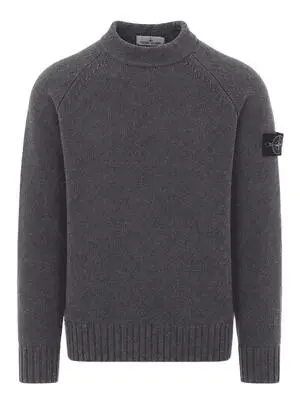 Stone Island Logo Sweater - Gray