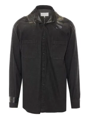 MAISON MARGIELA Taped Denim Shirt - Black