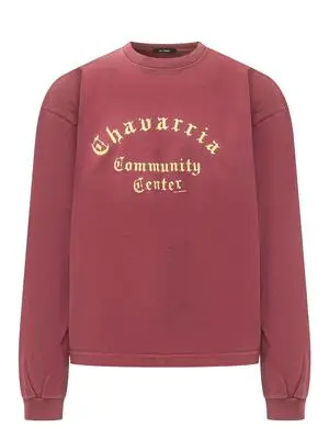 WILLY CHAVARRIA Community Center Tee - Bordeaux