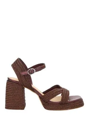 CastaÑer Platform Block Heel Sandals - Brown