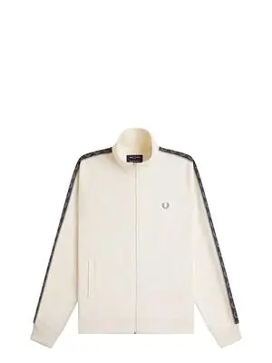 Fred Perry Zip-front Logo Sweatshirt Tracksuit For - Ivory