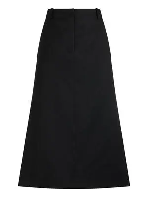 FENDI Fendi Long Virgin Wool Skirt With Roomy, Flowing Fit