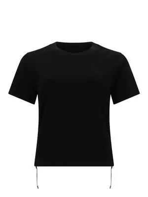 Burberry Burberry Women's Cotton Short Sleeve T-Shirt With Adjustable Hem Black