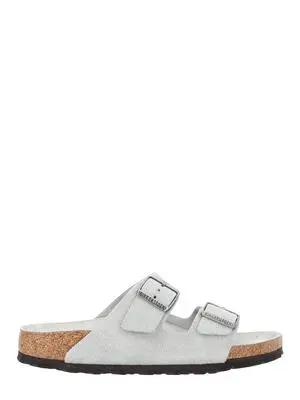 BIRKENSTOCK Birkenstock Arizona Suede Slide Sandals Grey