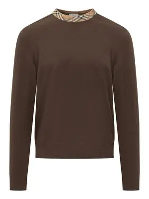 Burberry Michael Crewneck Knit Sweater - Chocolate Brown