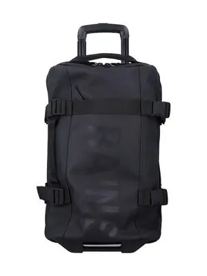 Rains Texel Cabin Handbag Travel Case With Silent Wheels & Telescopic Handle - Black