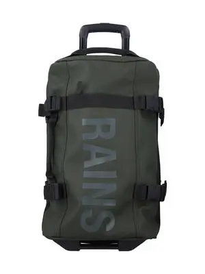 Rains Texel Cabin Handbag With Silent Wheels & Telescopic Handle, 48 Cm - Green