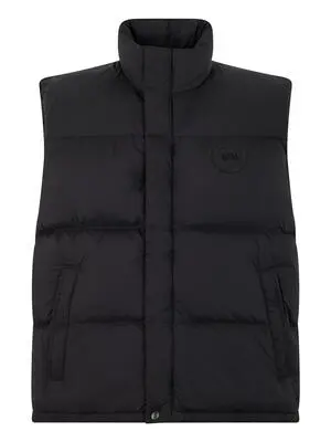 Canada Goose Padded Sleeveless Vest With High Collar And Quilted Panels - Black