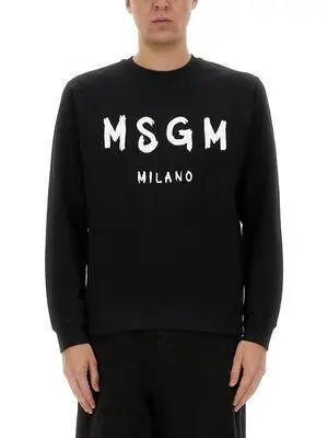 MSGM Msgm Men's Cotton Sweatshirt Size L Black