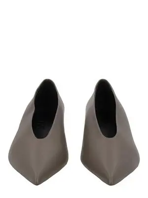 AeydĒ Aeyde Clara Nappa Leather Décolleté Heels With 3.5 Cm Heel Brown