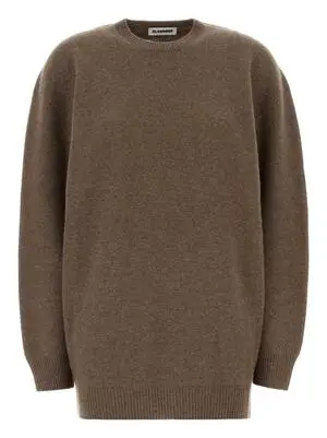 JIL SANDER Jil Sander Oversized Mud Wool Blend Sweater