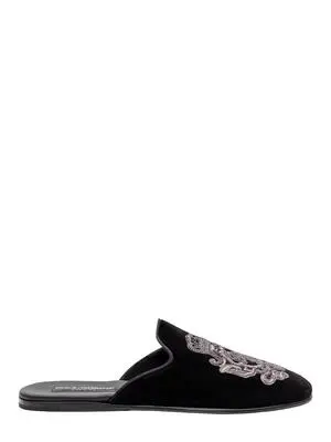 DOLCE & GABBANA Dolce & Gabbana Velvet Loafer Flats