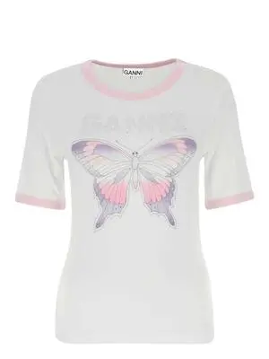 GANNI Ganni Stretch Lyocell T-Shirt