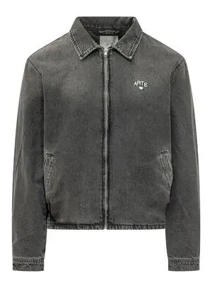 ARTE ANTWERP Heart Detail Cotton Jacket - Black